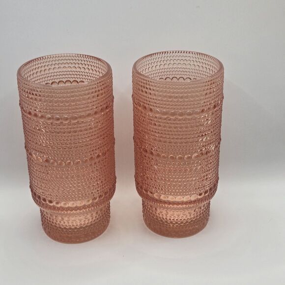 Bklyn Steel Company | Dining | 2 Bklyn Steel Co Coralpink Dotted ...